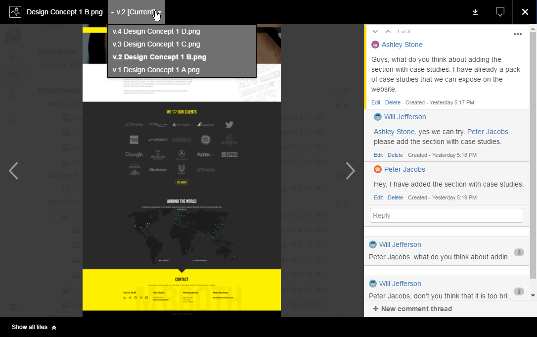 Commenting on Attachments