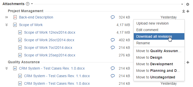 Managing Documents with Revisions