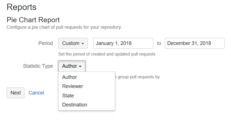 Pie Chart Report - StiltSoft Docs - Awesome Graphs for Bitbucket