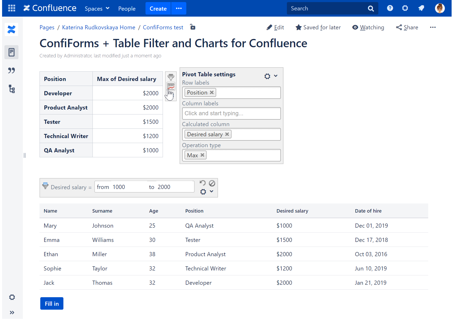 ConfiForms - Table Filter, Charts & Spreadsheets for Confluence - Knowledge base - StiltSoft Docs