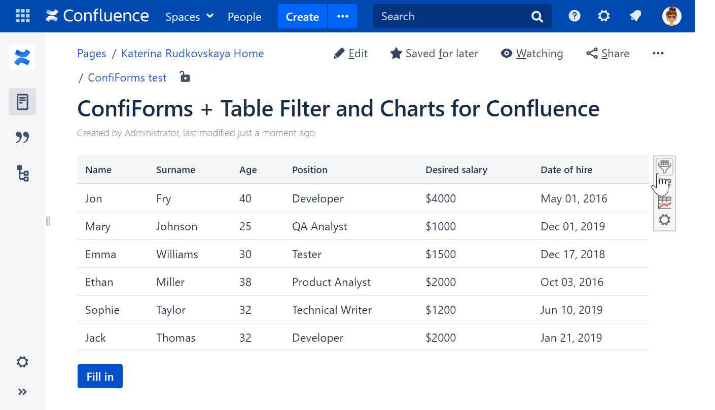 ConfiForms - Table Filter, Charts & Spreadsheets for Confluence - Knowledge base - StiltSoft Docs