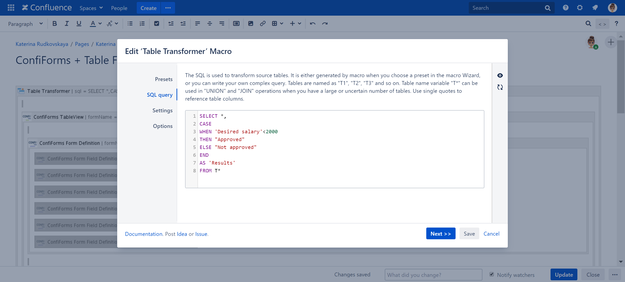 ConfiForms - Table Filter, Charts & Spreadsheets for Confluence ...
