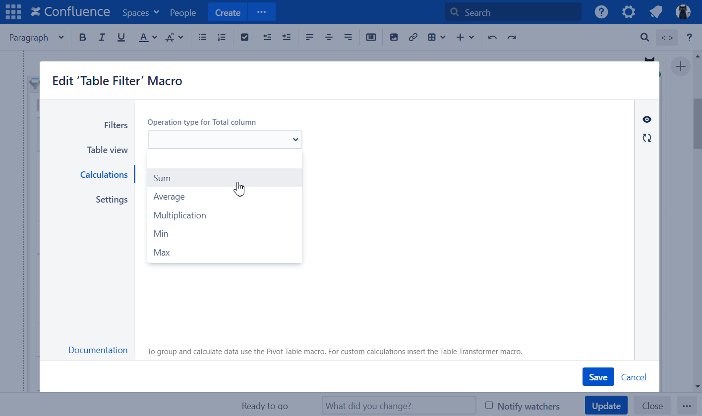 Calculations in tables - Table Filter and Charts for Confluence ...