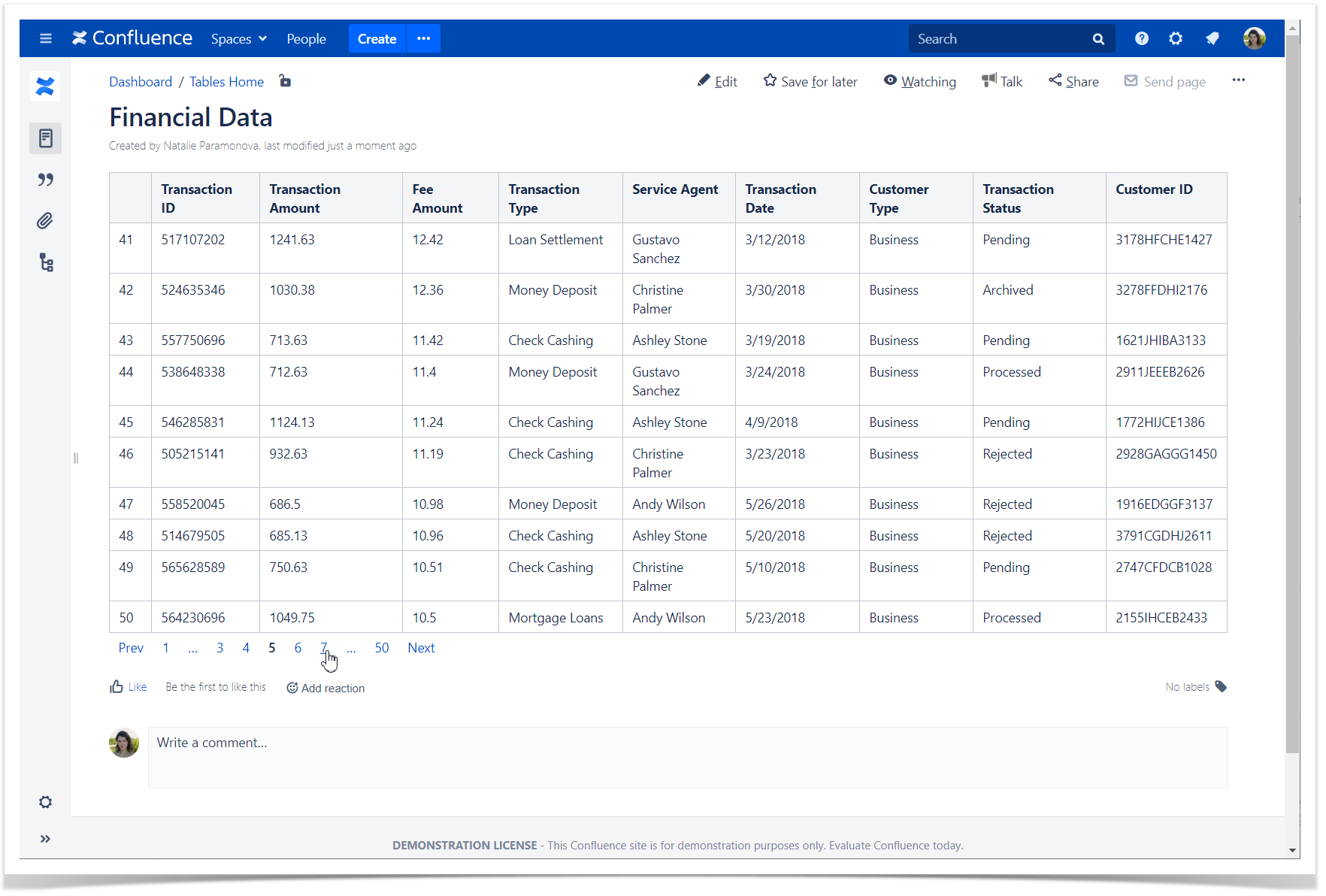 Sorting Freezing And Other Table Viewing Options Stiltsoft Docs