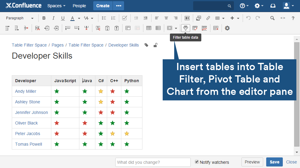 Table Filter and Charts 3.5.0 - StiltSoft Docs - Table Filter and ...