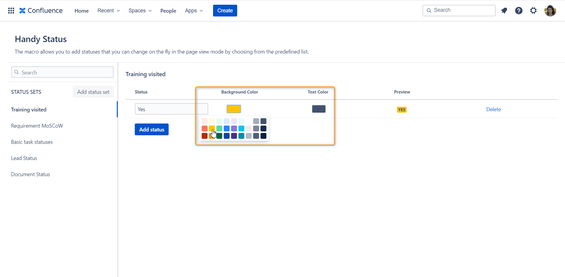 How to use Handy Status macro (Cloud) - StiltSoft Docs - Handy Macros ...