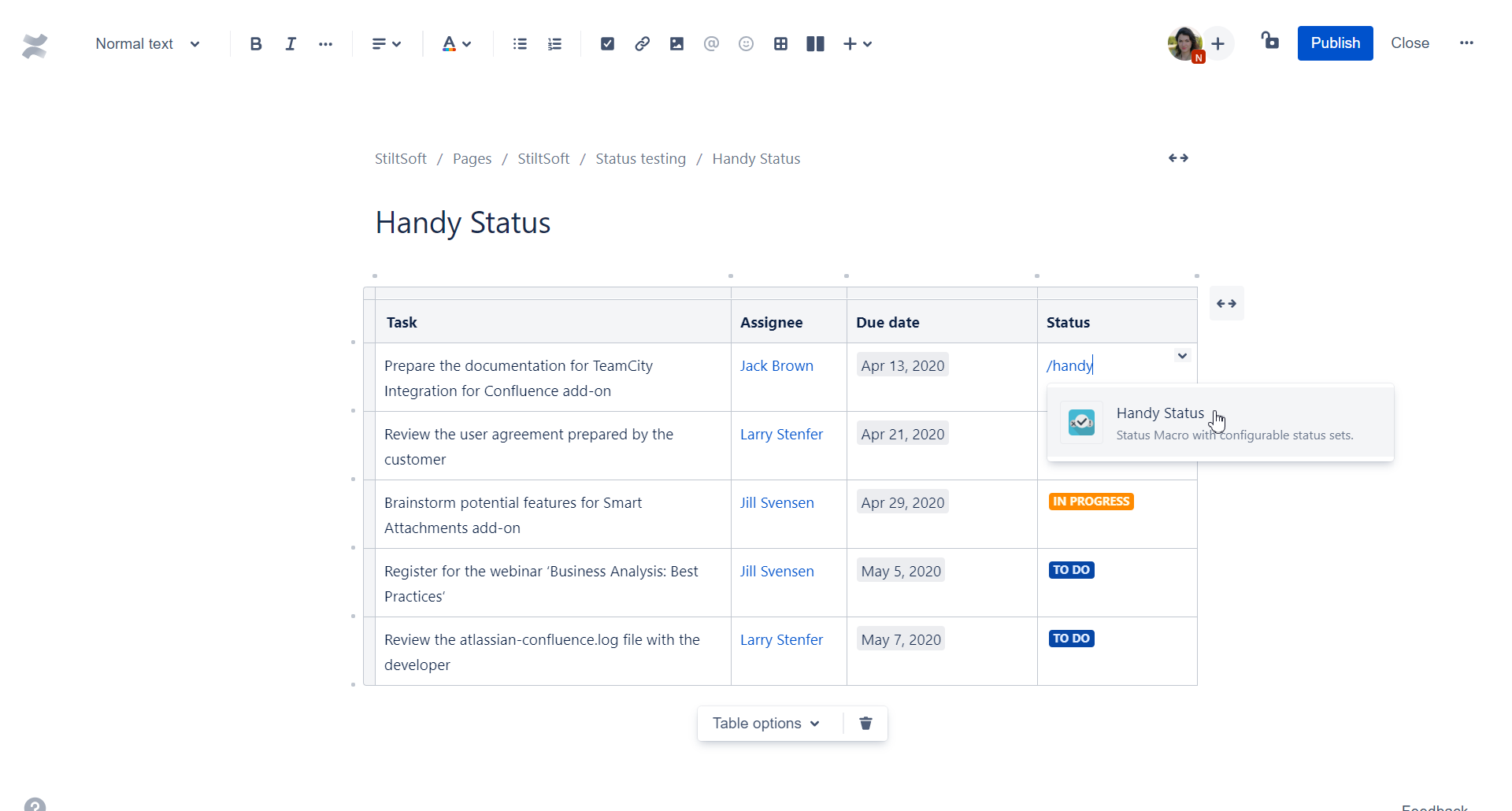 How to use Handy Status macro (Cloud) - StiltSoft Docs - Handy Macros ...