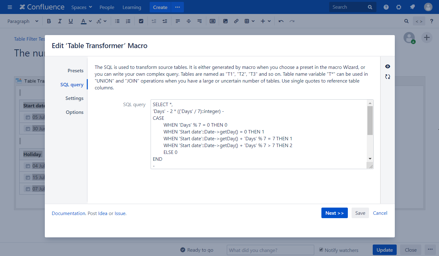Custom Transformation - use cases with advanced SQL queries