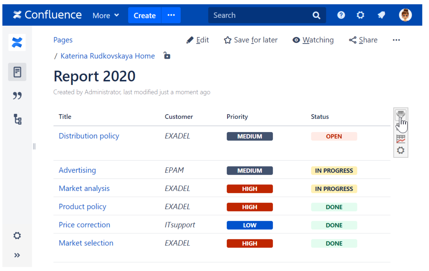 How to use the app with Page Properties Report