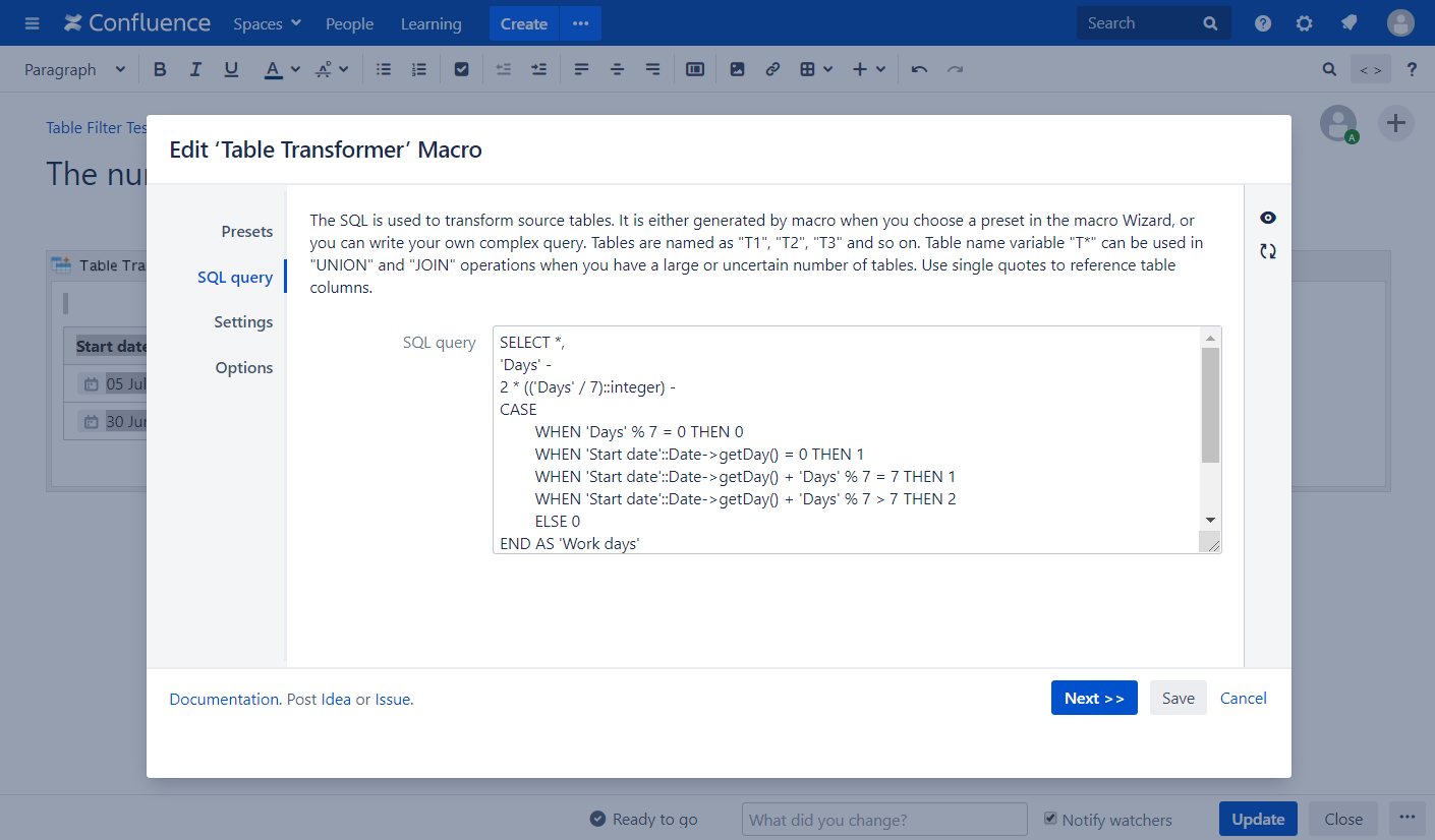 Custom Transformation - use cases with advanced SQL queries